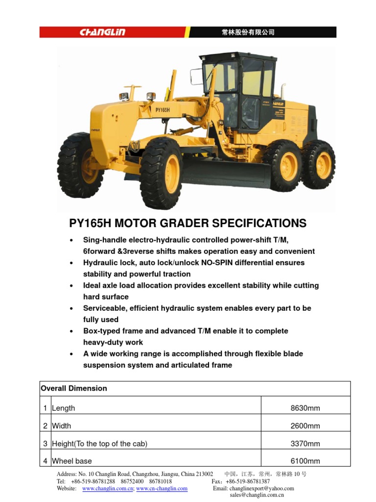 Changlin PY 165 H | PDF | Gear | Engines