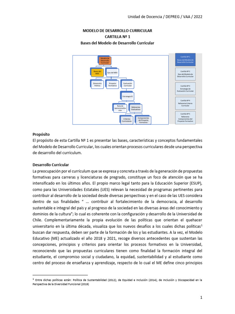 Cartilla Nº1 Bases Del MDC 05.22 | PDF | Plan de estudios | Evaluación
