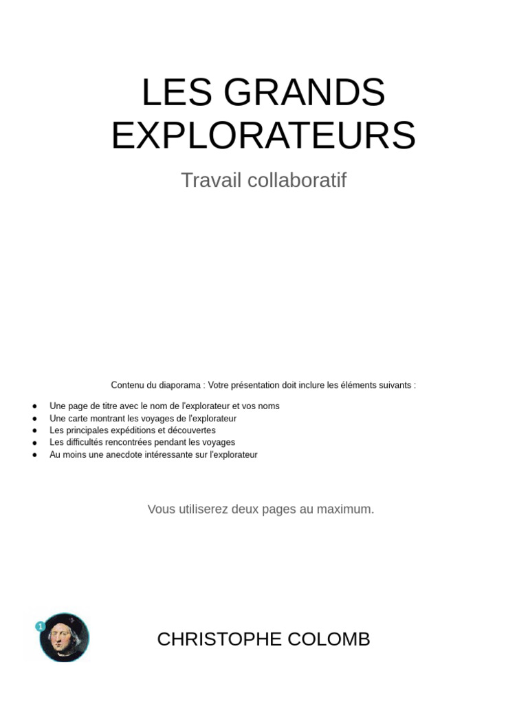 Grands Explorateurs : Voyages et Découvertes | PDF