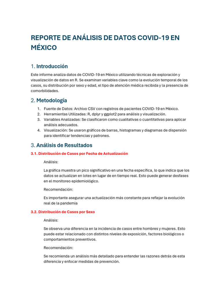 Reporte de Análisis de Datos Covid | PDF | Comorbilidad | Histograma