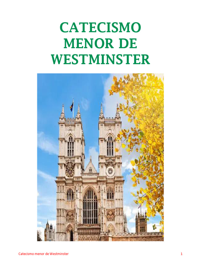 Catecismo Menor de Westminster: Respuestas Clave | PDF | Oración ...