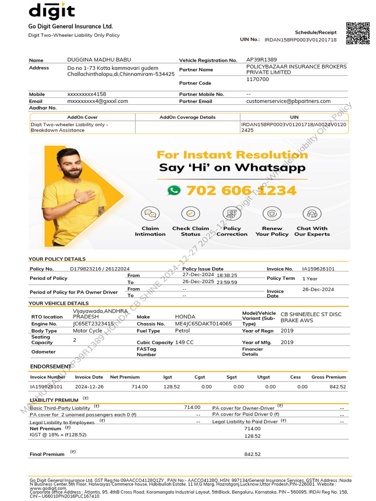 755817489 | PDF | Driver's License | Insurance
