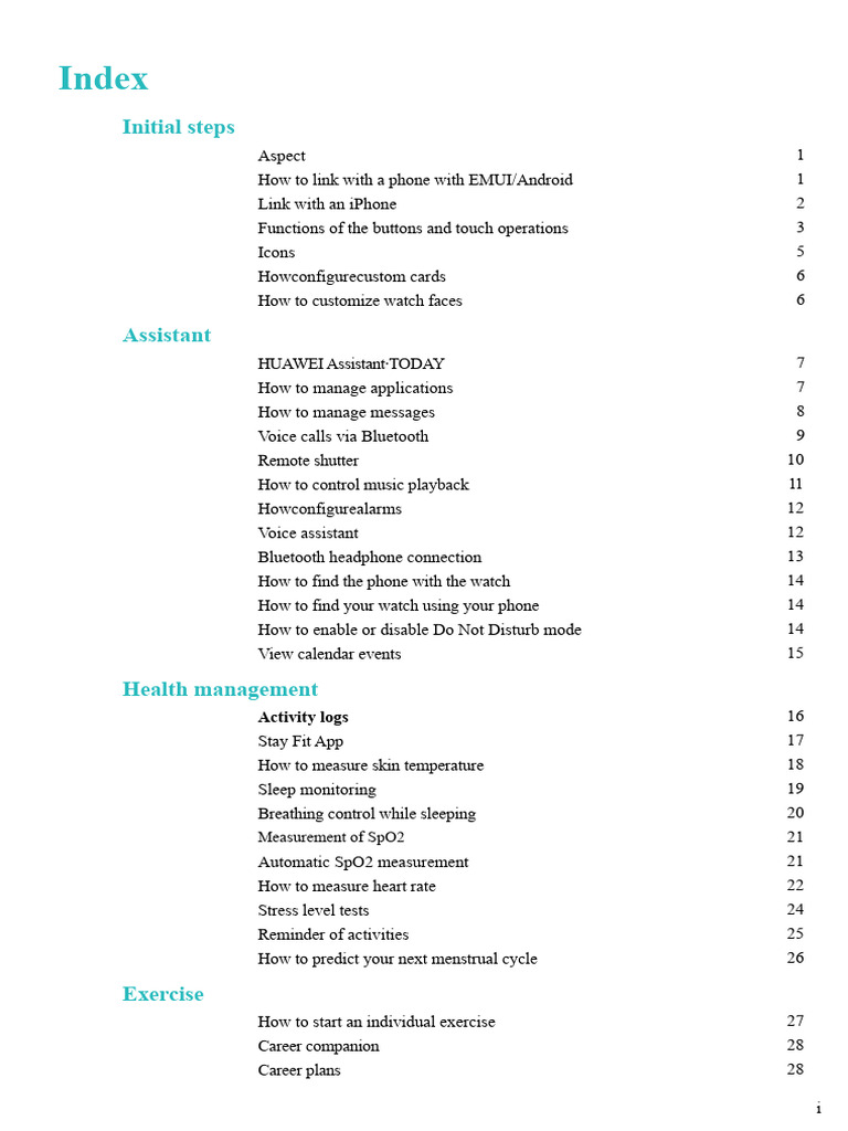 Huawei Watch GT 4 User Manual - (Pnx-b19&Ara-b19,01,Es) | PDF ...
