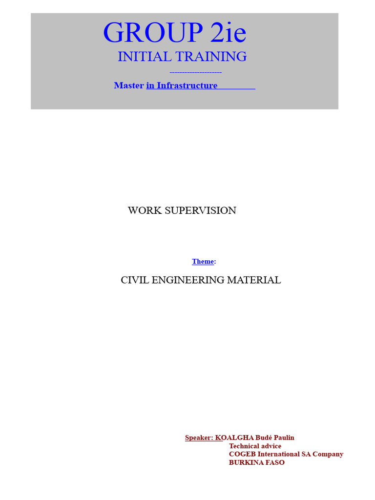 Civil Engineering Materials Overview | PDF | Horsepower | Engines