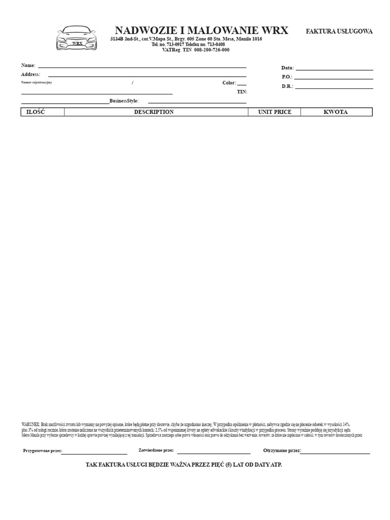 WRX Body and Paint, Inc. | PDF