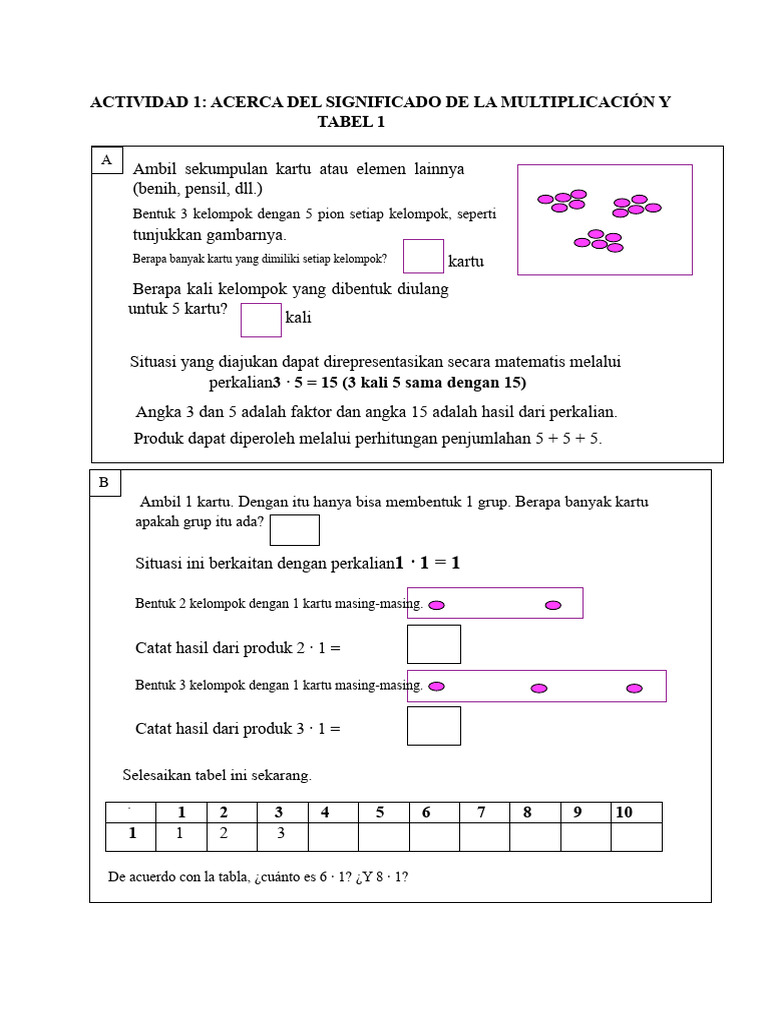 Aktivitas Perkalian dan Pembagian Dasar | PDF