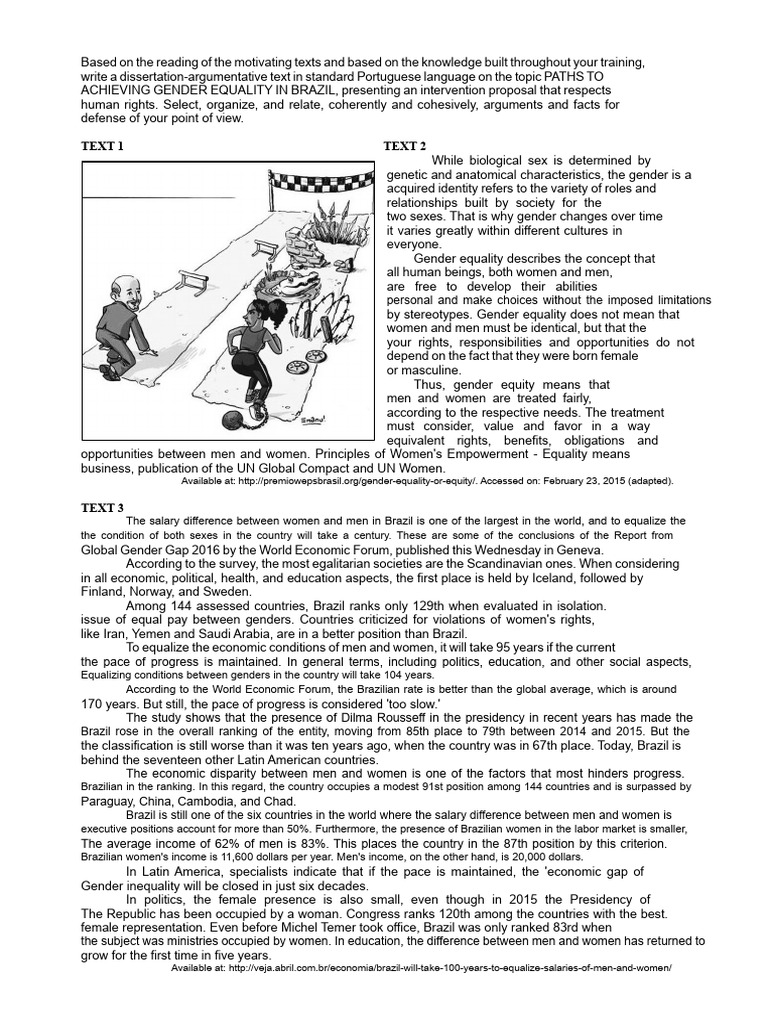 Gender Equality - Writing Proposal | PDF | Gender | Gender Studies