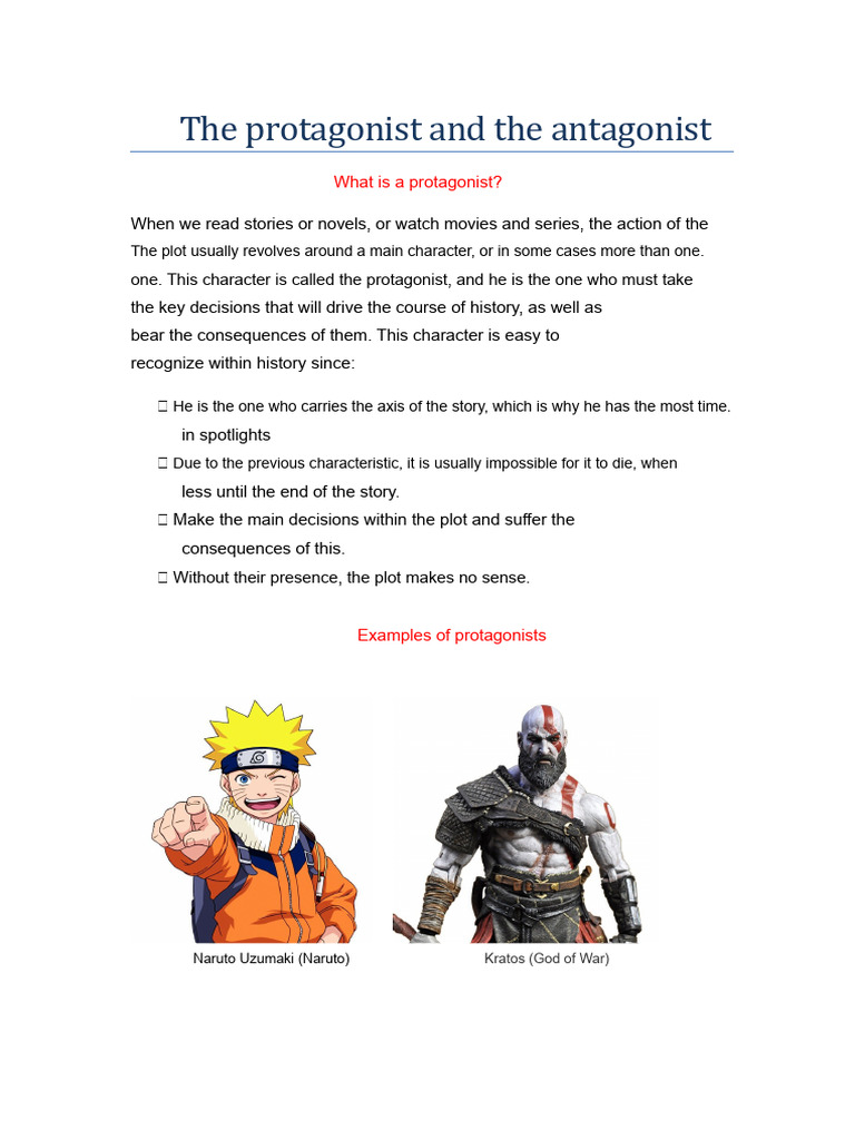 Protagonist vs Antagonist Explained | PDF