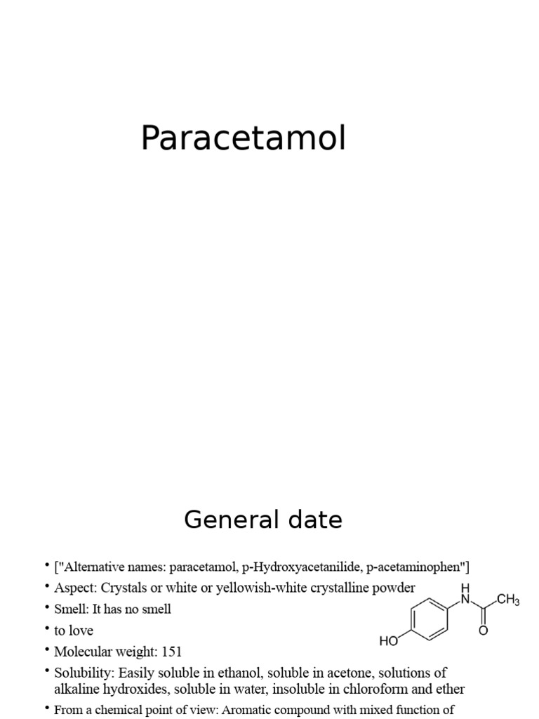 Paracetamol | PDF | Hydrolysis | Solubility