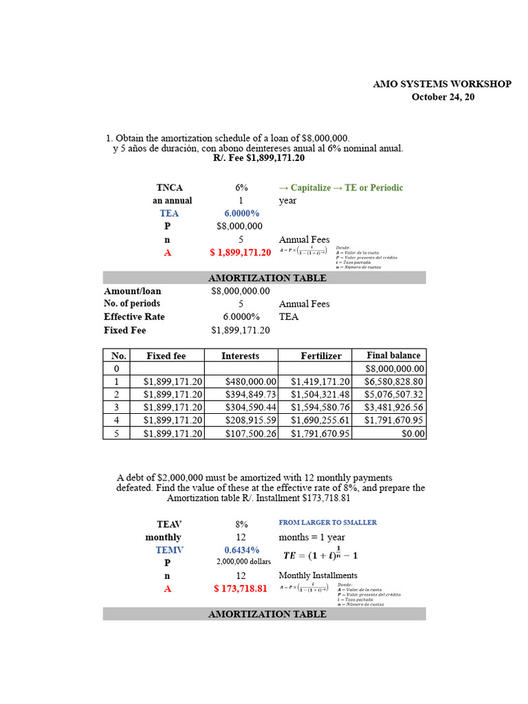Amortization Systems | PDF | Interest | Loans
