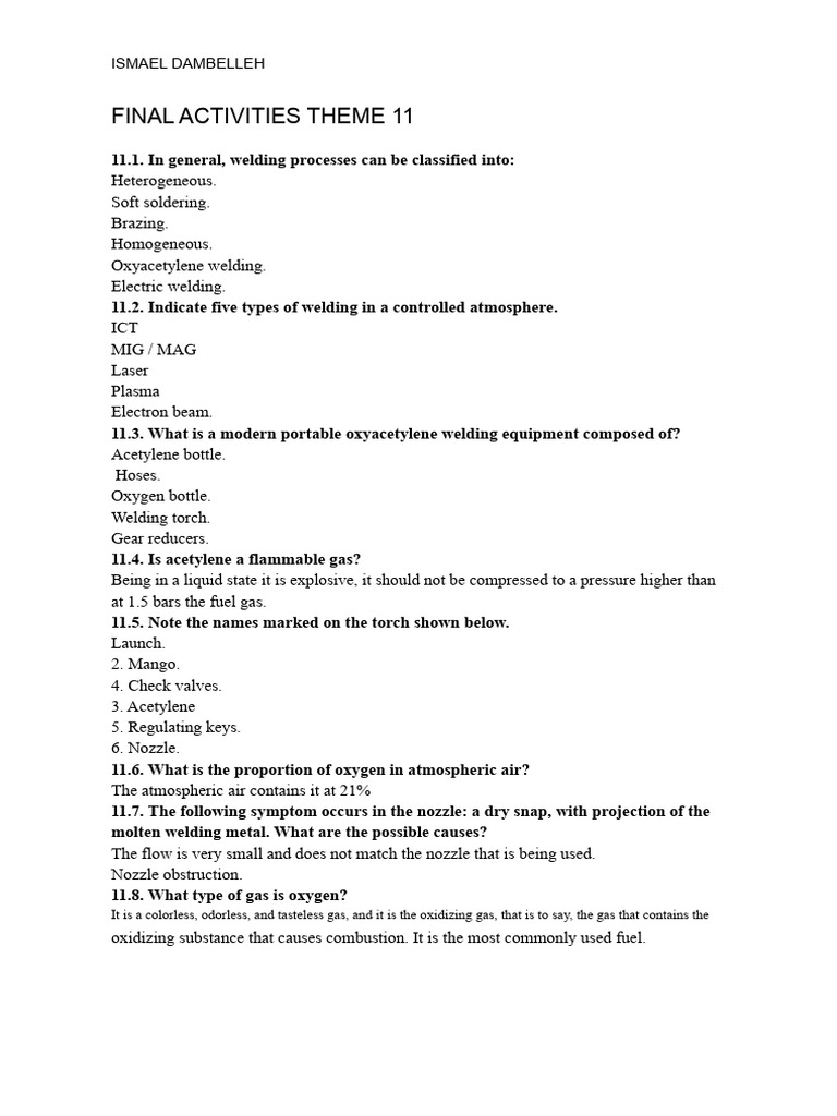 Removable Activities Topic 11 | PDF | Welding | Construction