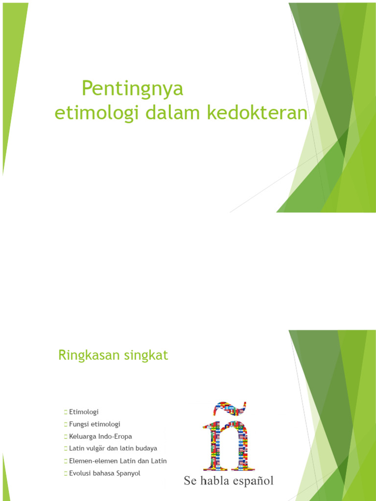 4. Pentingnya etimologi dalam kedokteran | PDF