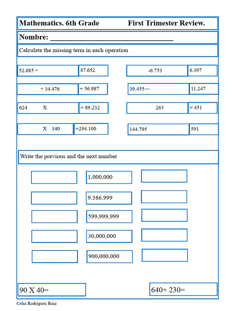6th Grade Integers Worksheet | PDF | Number Theory | Arithmetic