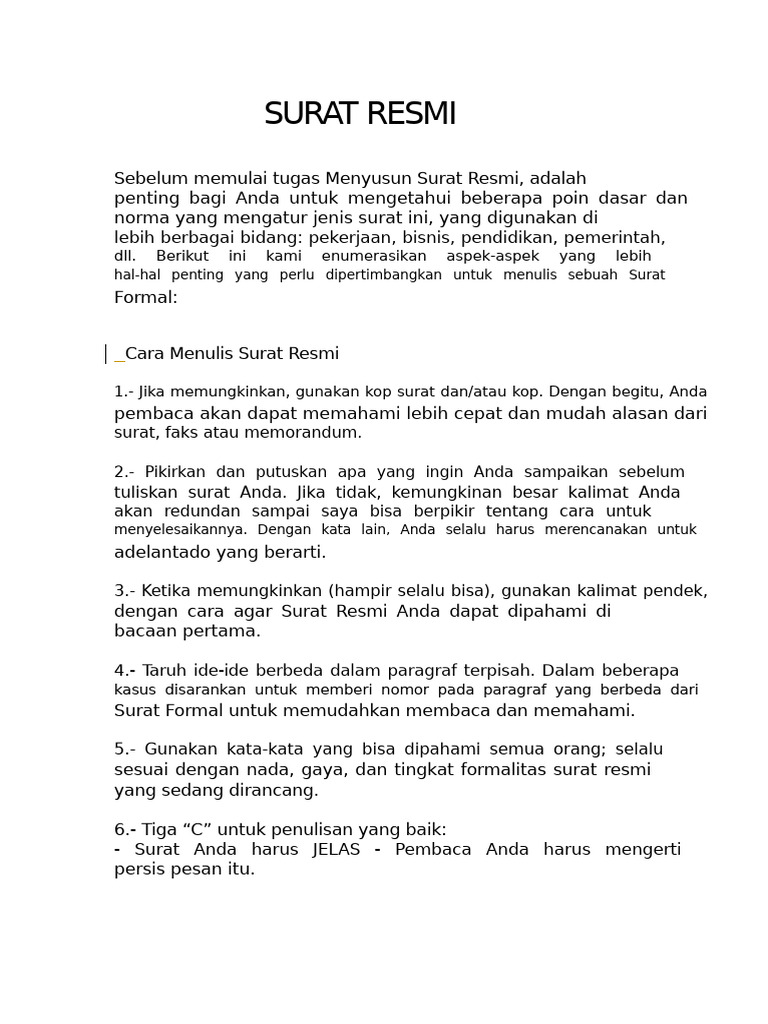 Surat Resmi | PDF