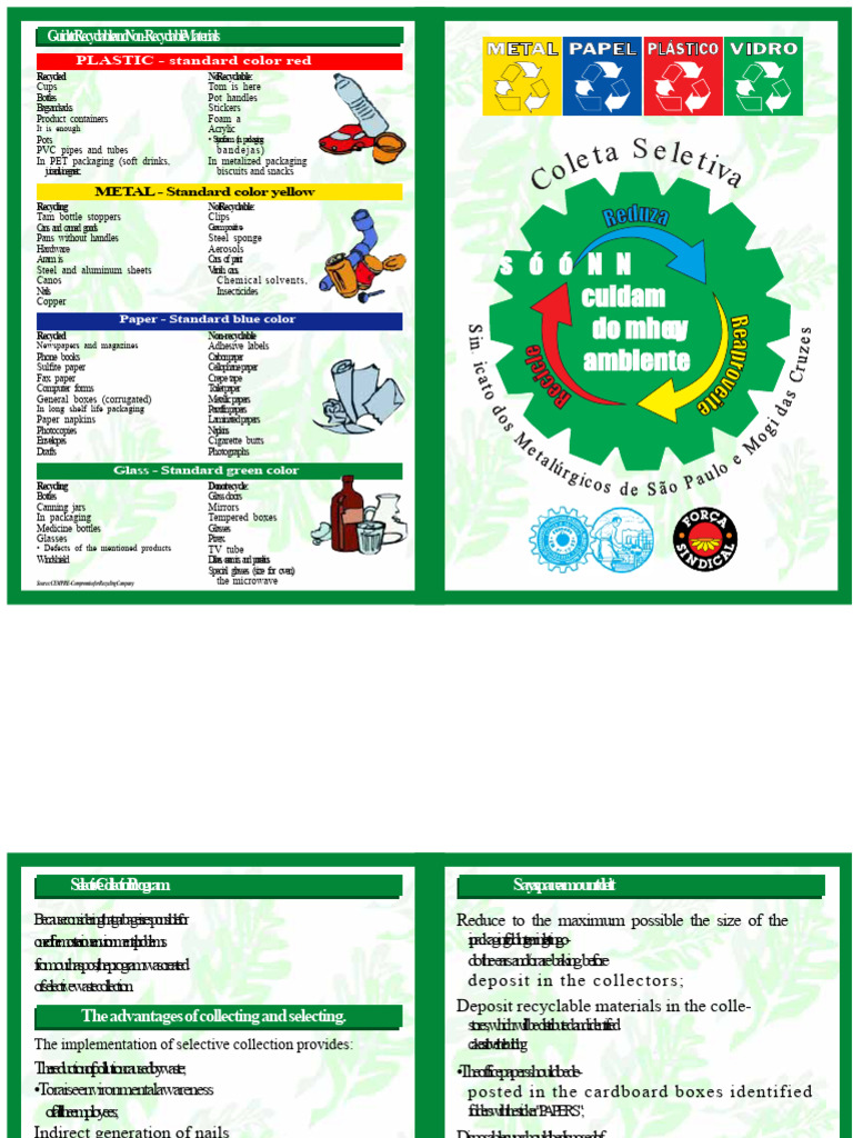 Selective Collection Folder | PDF | Recycling | Glasses
