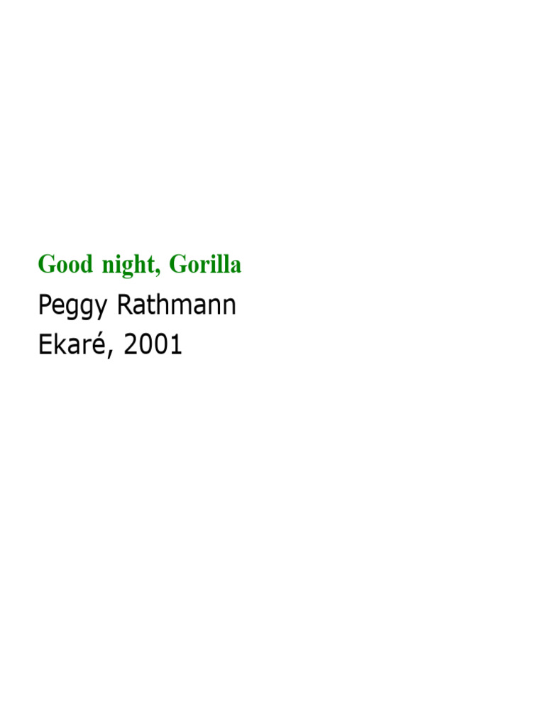Good Night Gorilla | PDF