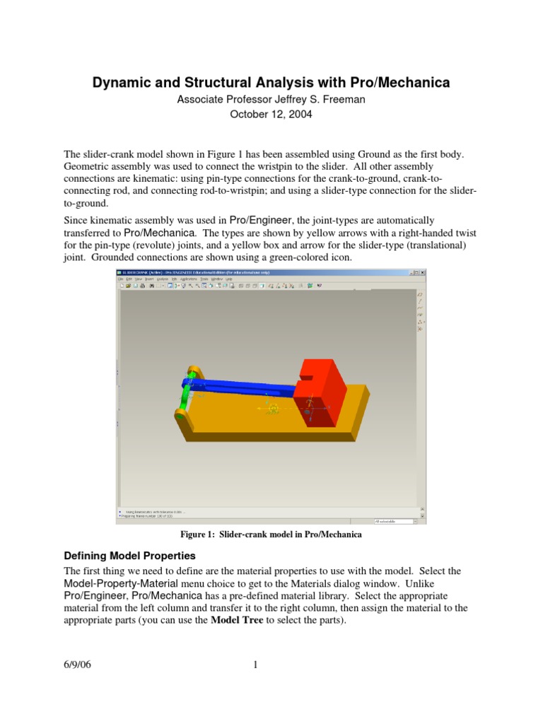 Engineering Simulation with Pro/Mechanica | PDF | Kinematics ...