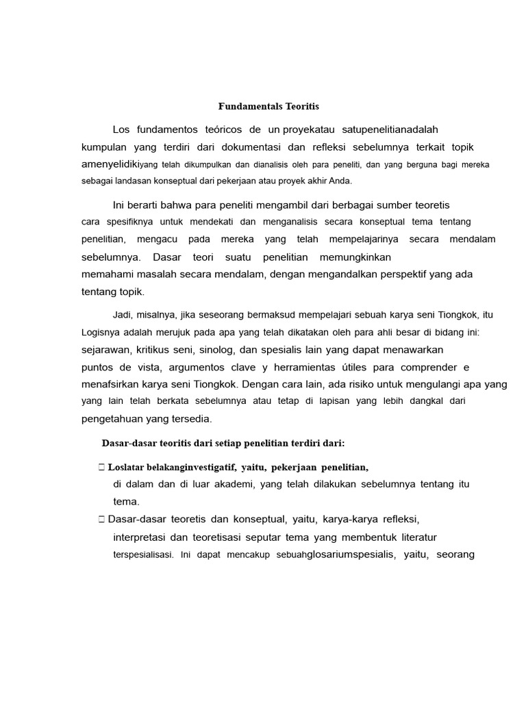 Dasar Teoritis Penelitian yang Efektif | PDF