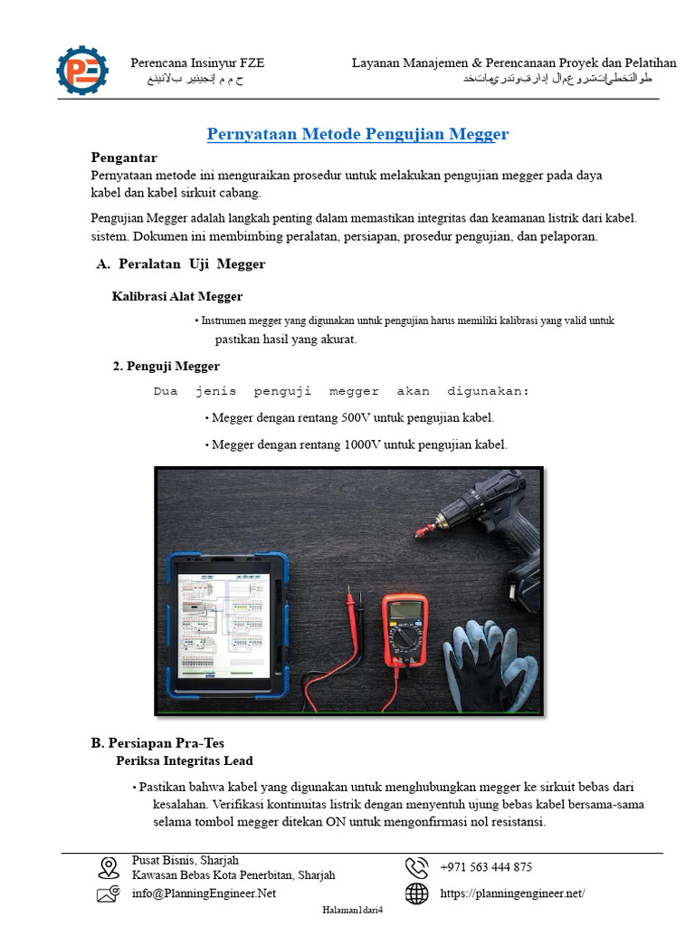 Panduan Pengujian Megger Kabel Listrik | PDF