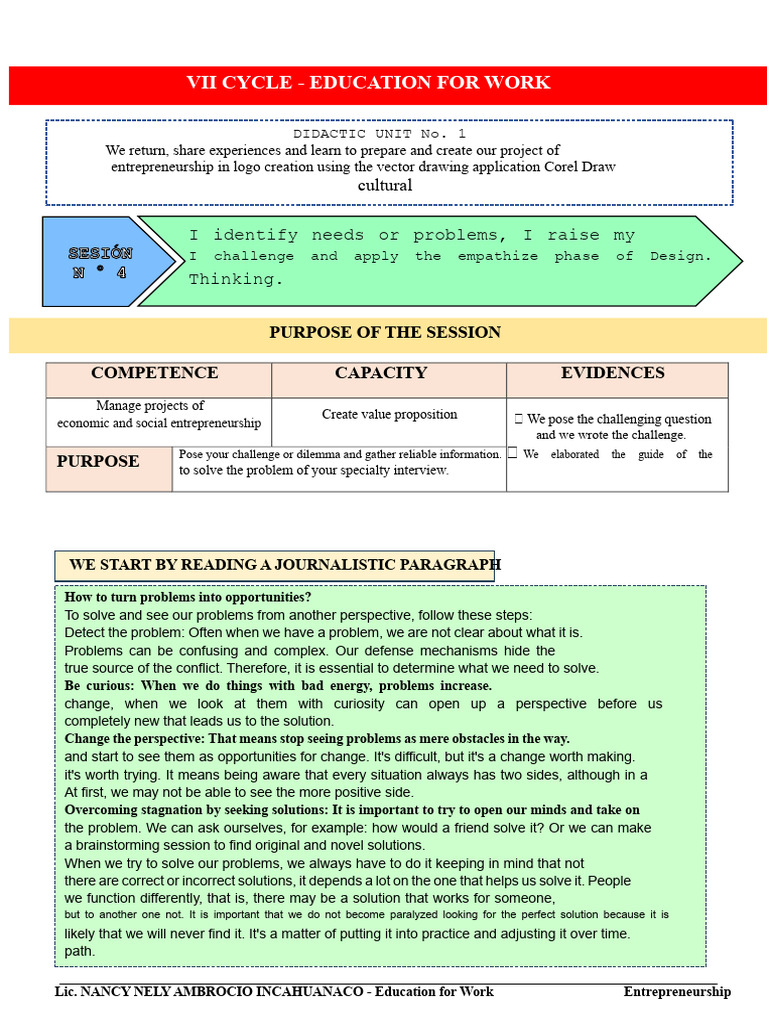 SHEET 4 CHALLENGE AND EMPATHIZE PHASE DT | PDF | Mind | Empathy