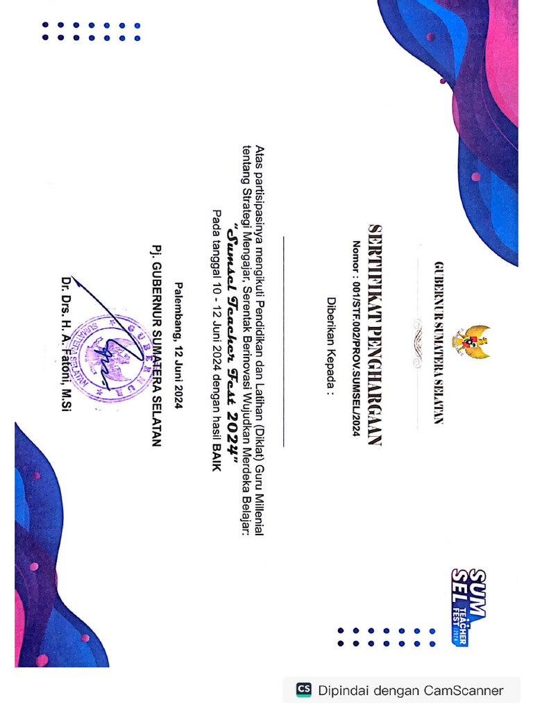 Sertifikat ANDRI | PDF