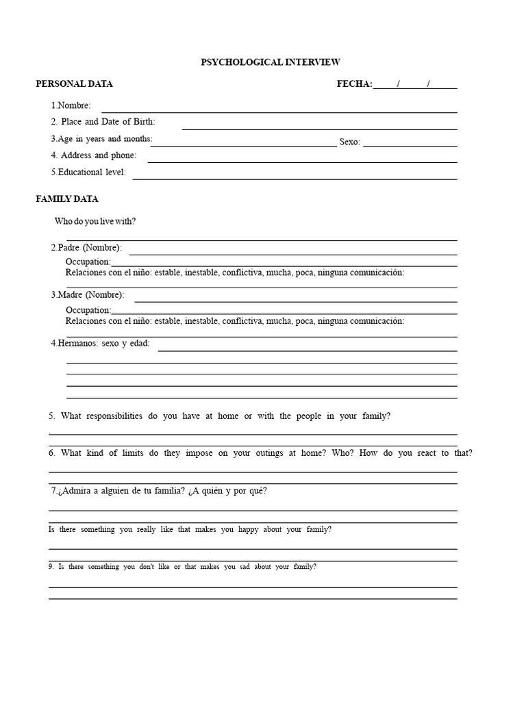 Interview For Teenagers | PDF