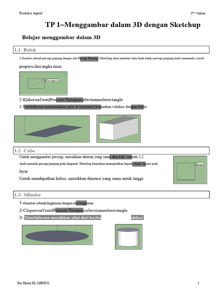 TP 1 - 3D-Sketchup.pdf · Versi 1 | PDF