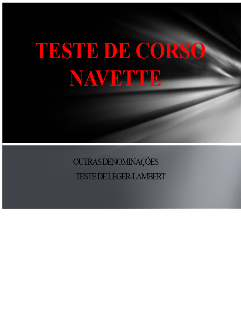 Teste de Course Navette e VO2 Máx. | PDF
