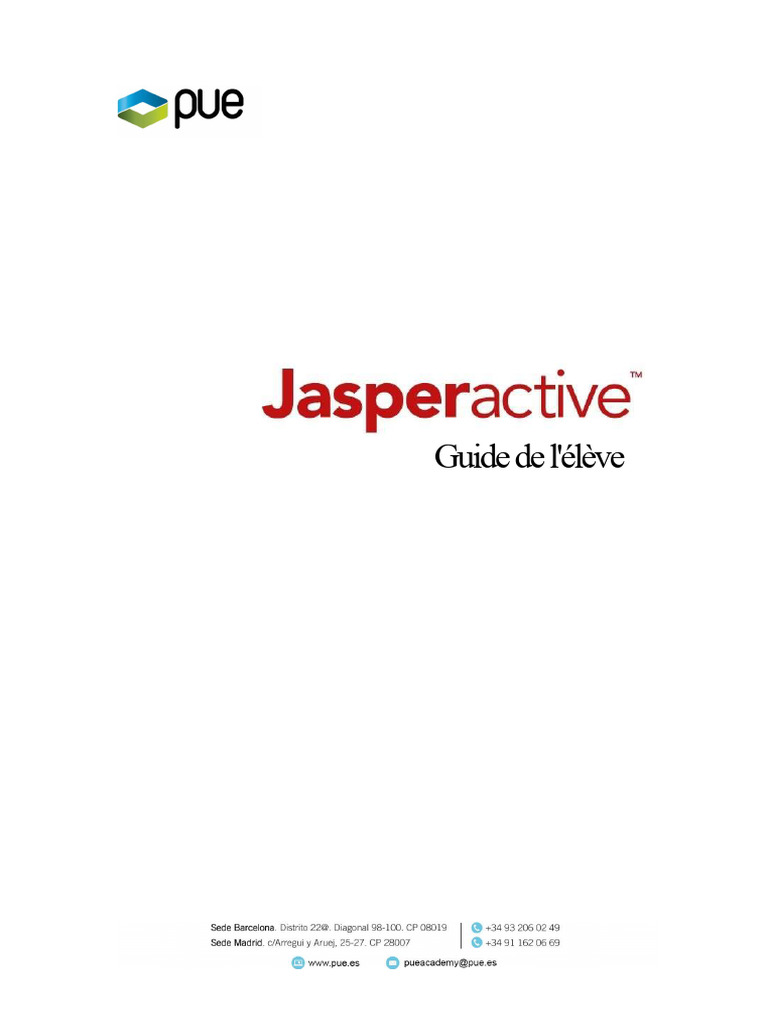 Guide complet de Jasperactive pour élèves | PDF | Benchmark ...