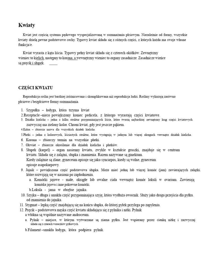 Botanika (Kwiat) | PDF