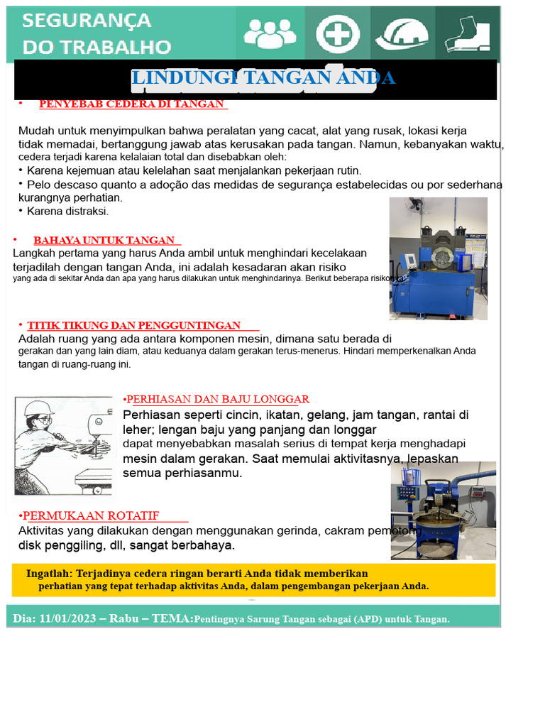 249 - Pentingnya Sarung Tangan Sebagai (APD) Untuk Tangan | PDF