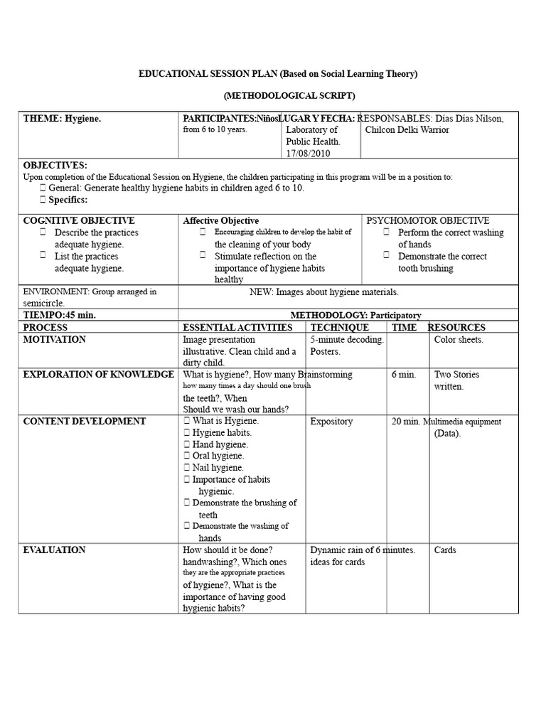 METHODOLOGICAL SCRIPT (Autosave) | PDF | Hygiene | Hand Washing