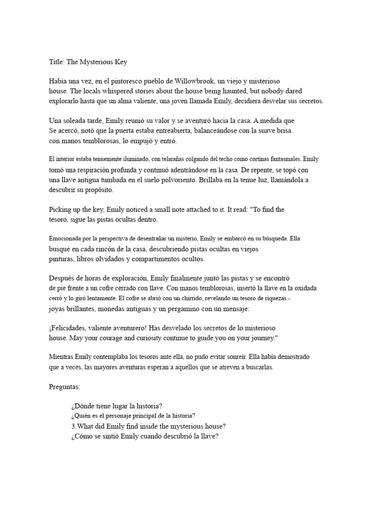 El Llave Misteriosa | PDF