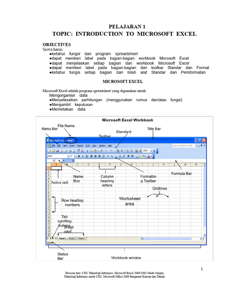 Catatan Pelajaran untuk Microsoft Excel | PDF