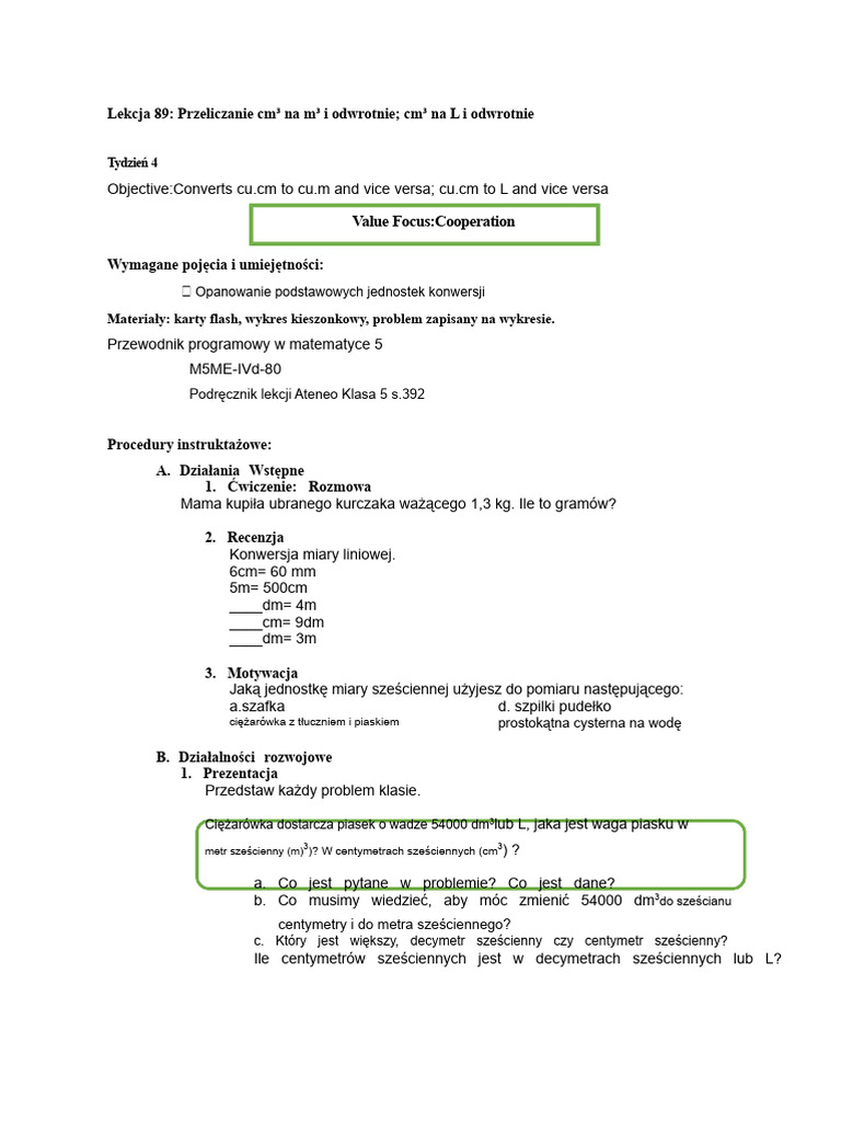 QRT4 TYDZIEŃ 4 TG Lekcja 89 | PDF