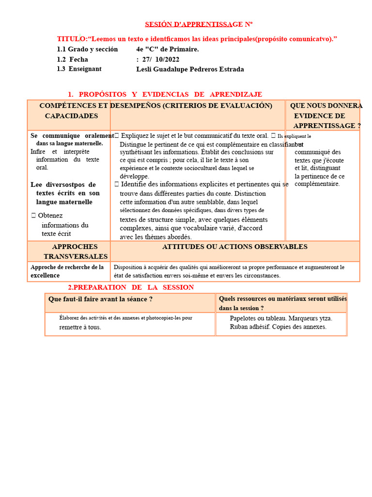 Identifier l'idée principale d'un texte | PDF