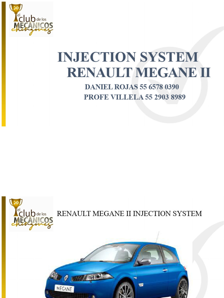 Renault Megane II Injection System Guide | PDF | Fuel Injection | Steering
