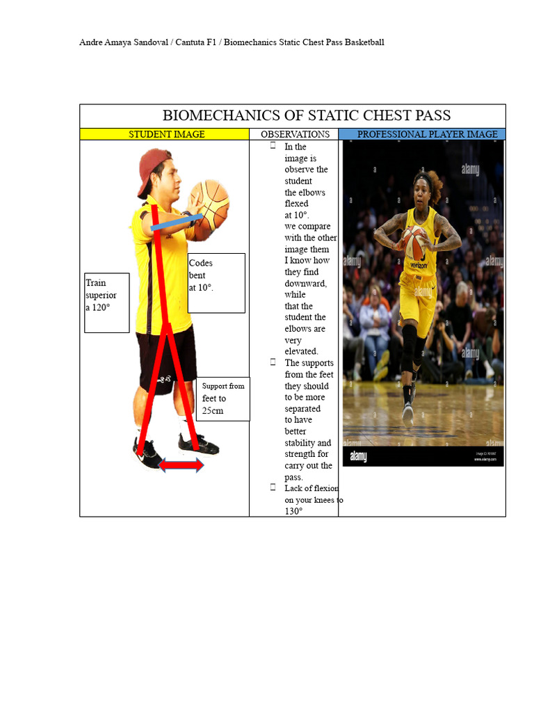 Biomechanics of Static Chest Pass | PDF | Anatomical Terms Of Motion ...