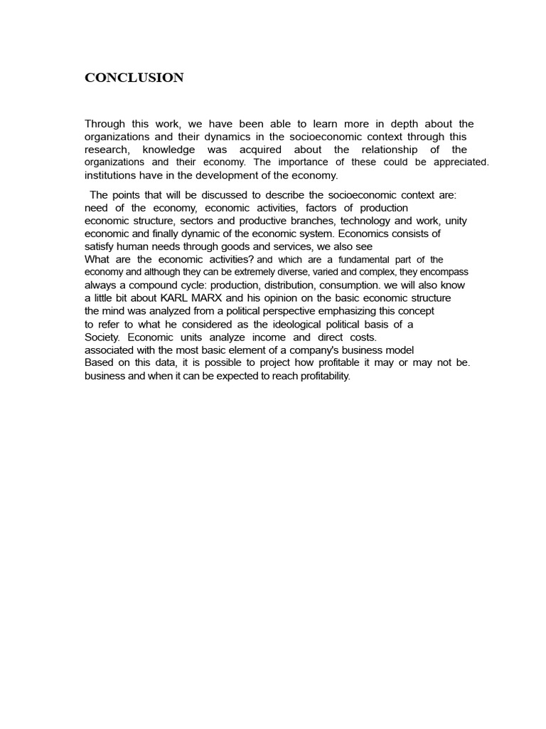 CONCLUSION Social Dynamics. | PDF