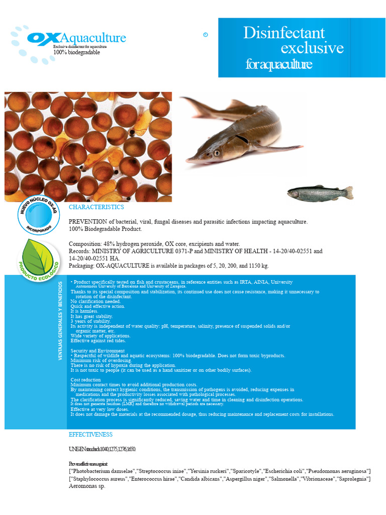 OX AQUACULTURE | PDF | Aquaculture | Disinfectant