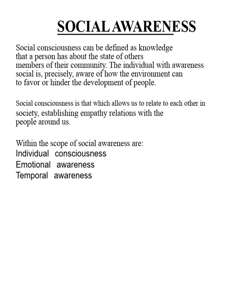 Social Awareness | PDF