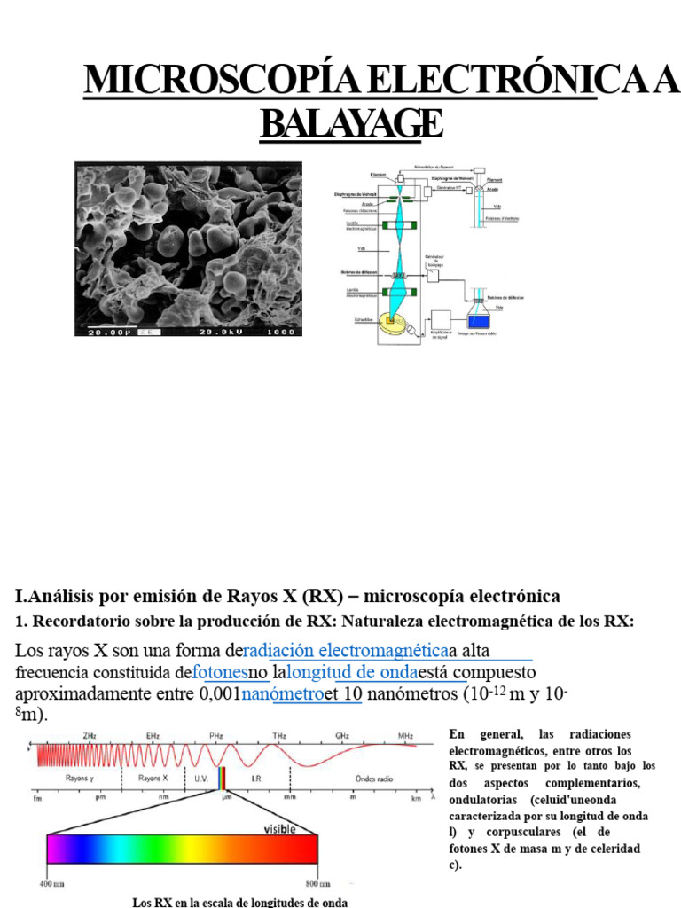 Capítulo II MEB PPT 2023 | PDF | Electrón | Microscópio electrónico escaneando
