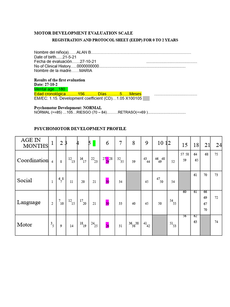 Practice of Filling Out Record Sheet and Protocol of Eedp Child Alan, 5 ...