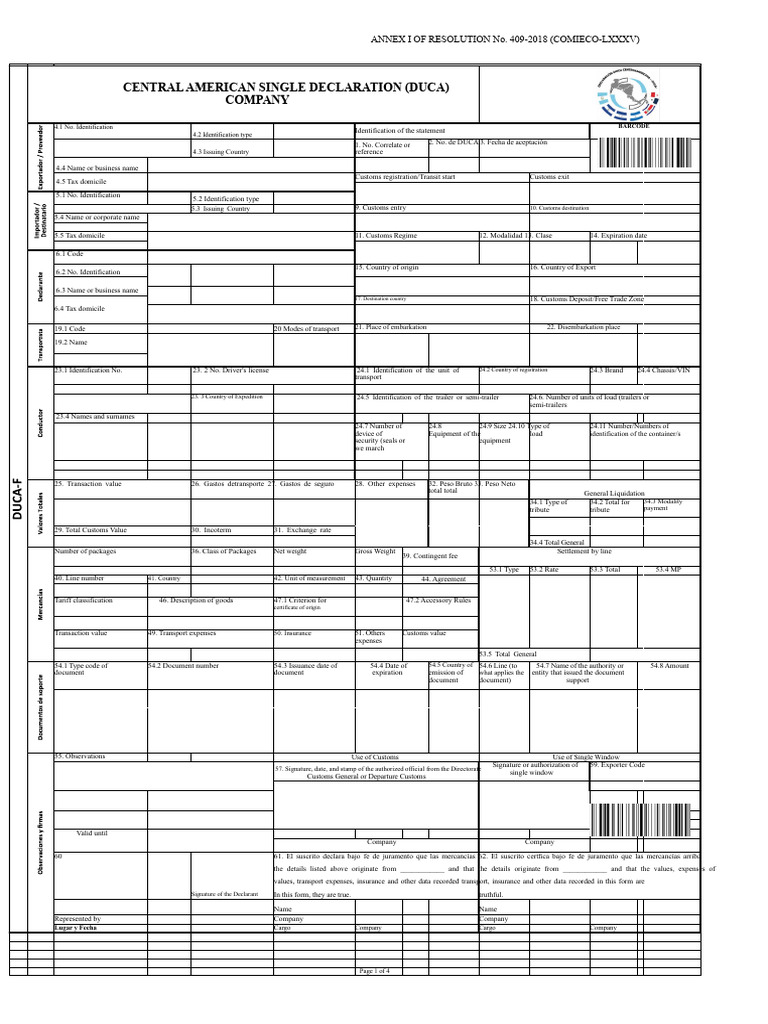 Duca Excel format | PDF | Customs | Measurement