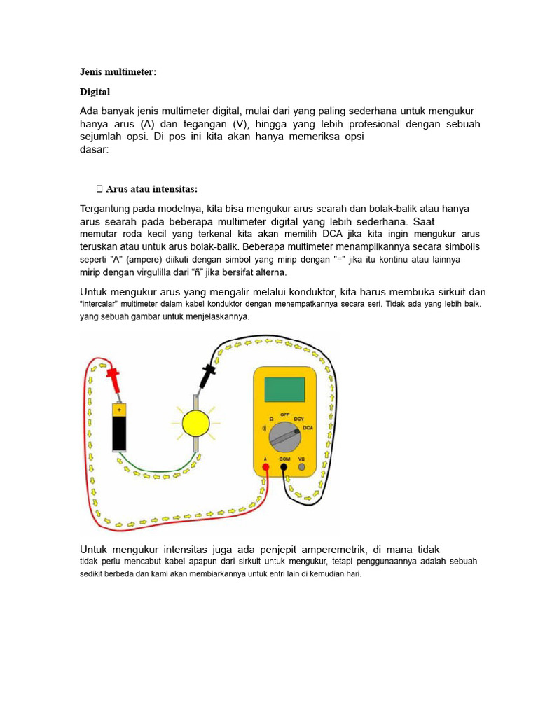 Panduan Lengkap Jenis Multimeter | PDF