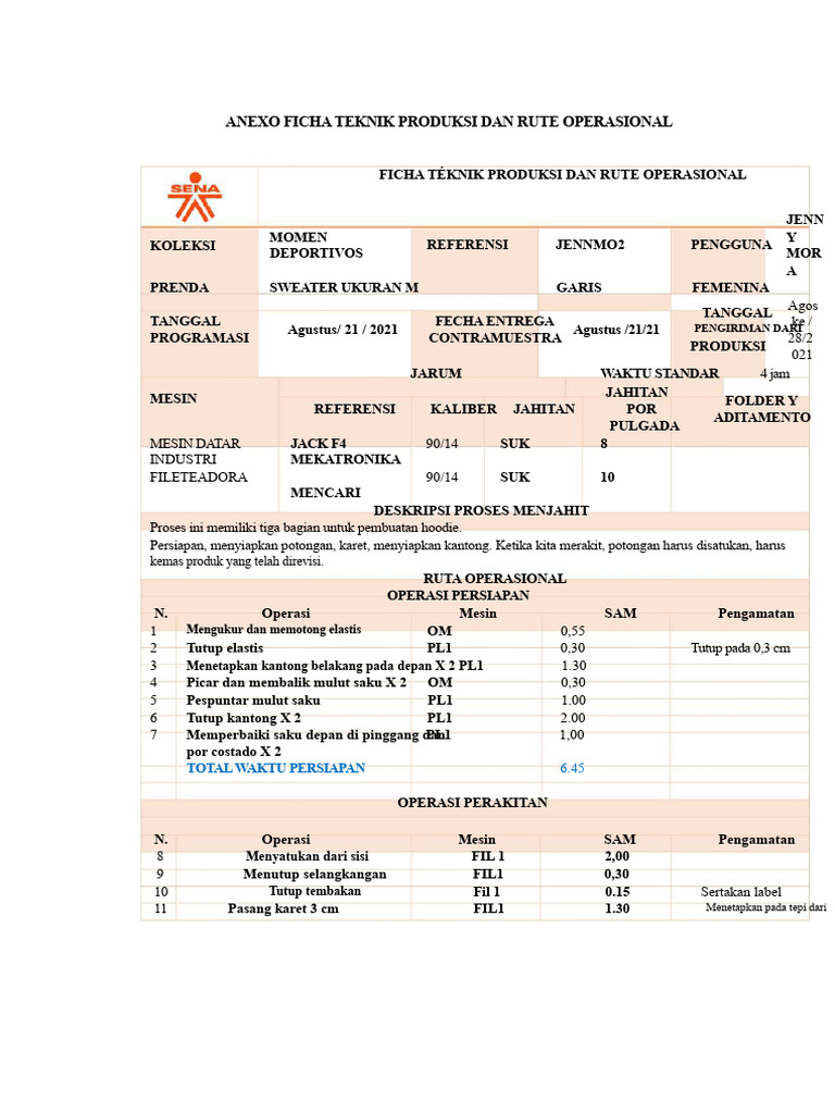 lampiran-ficha-teknis-produksi-pakaian-olahraga-rute-operasional-290601217-aa3-ev2_compress | PDF