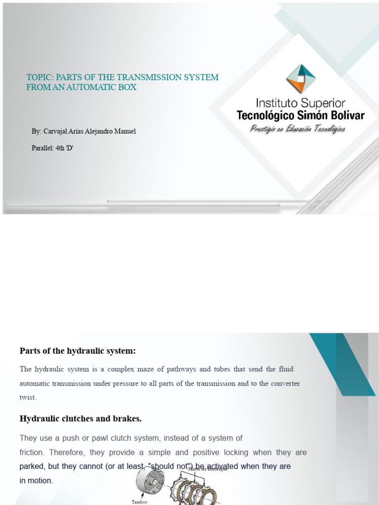 Part of the Automatic Transmission | PDF | Automatic Transmission | Clutch