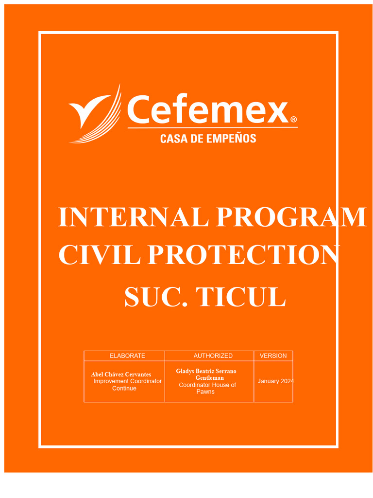 Internal Civil Protection Program 2024 Ticul | PDF | Emergency ...