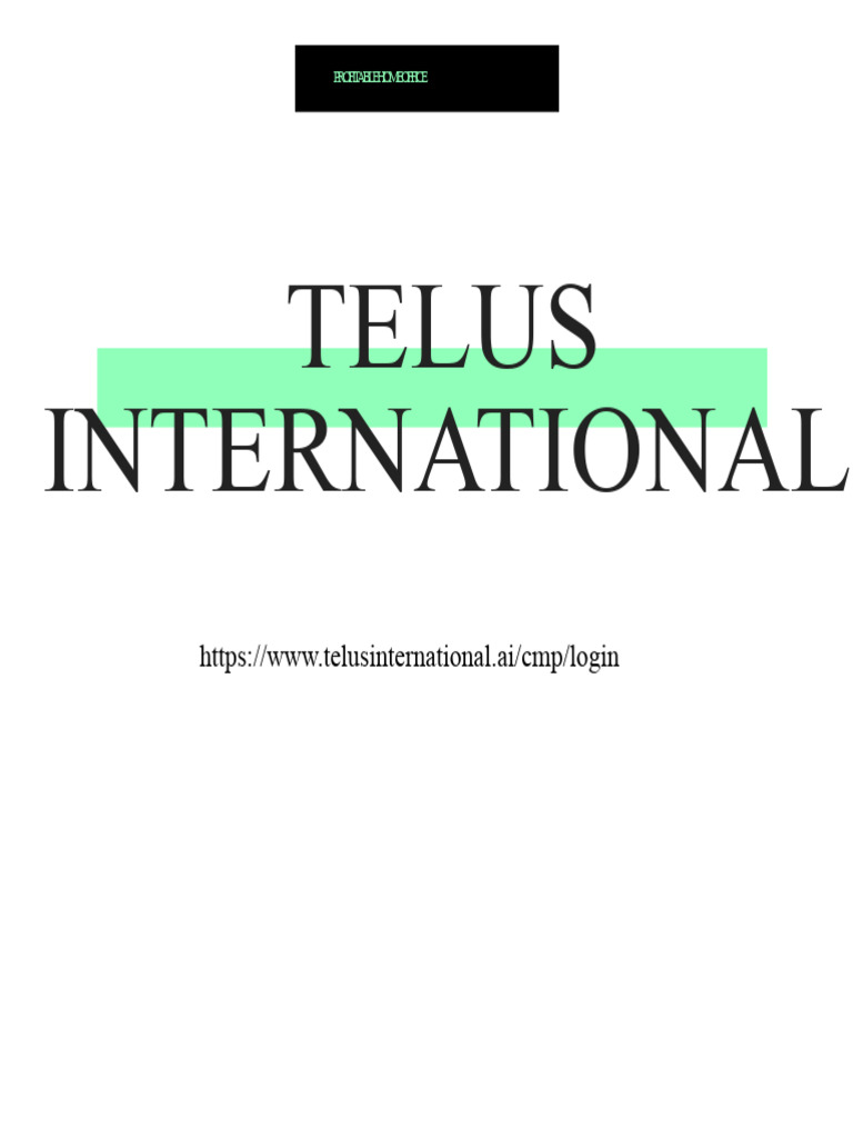 TELUS INTERNATIONAL | PDF