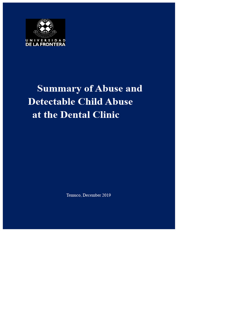 Child Abuse Detection in Dentistry | PDF | Child Abuse | Crimes